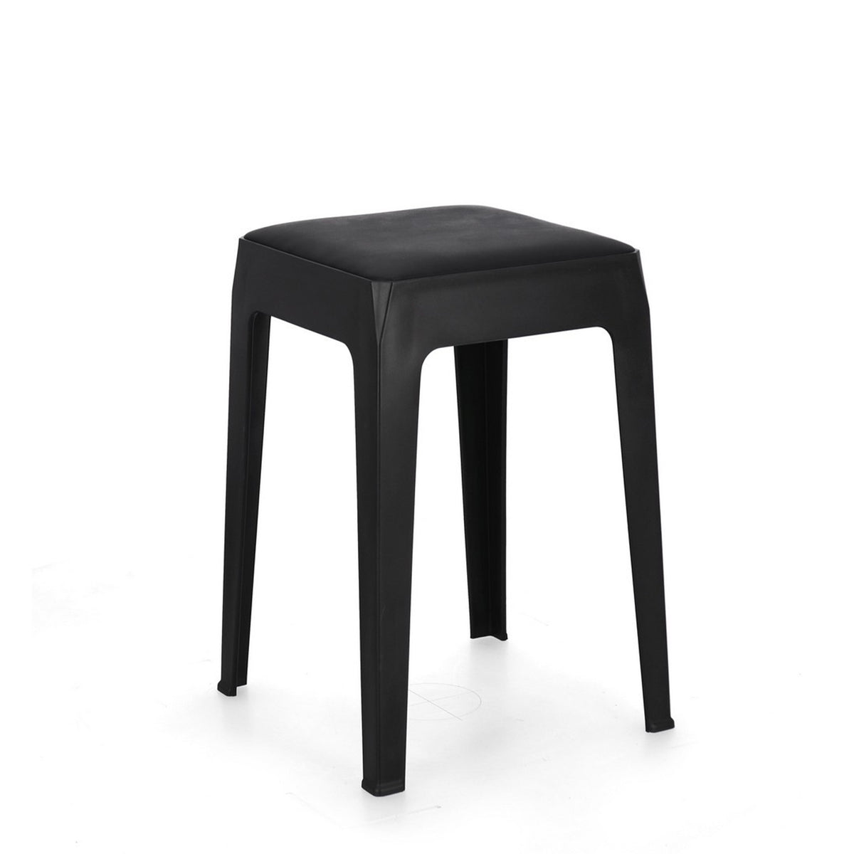 Sgabello "Bunny" struttura in polipropilene con seduta in semi pelle p ...