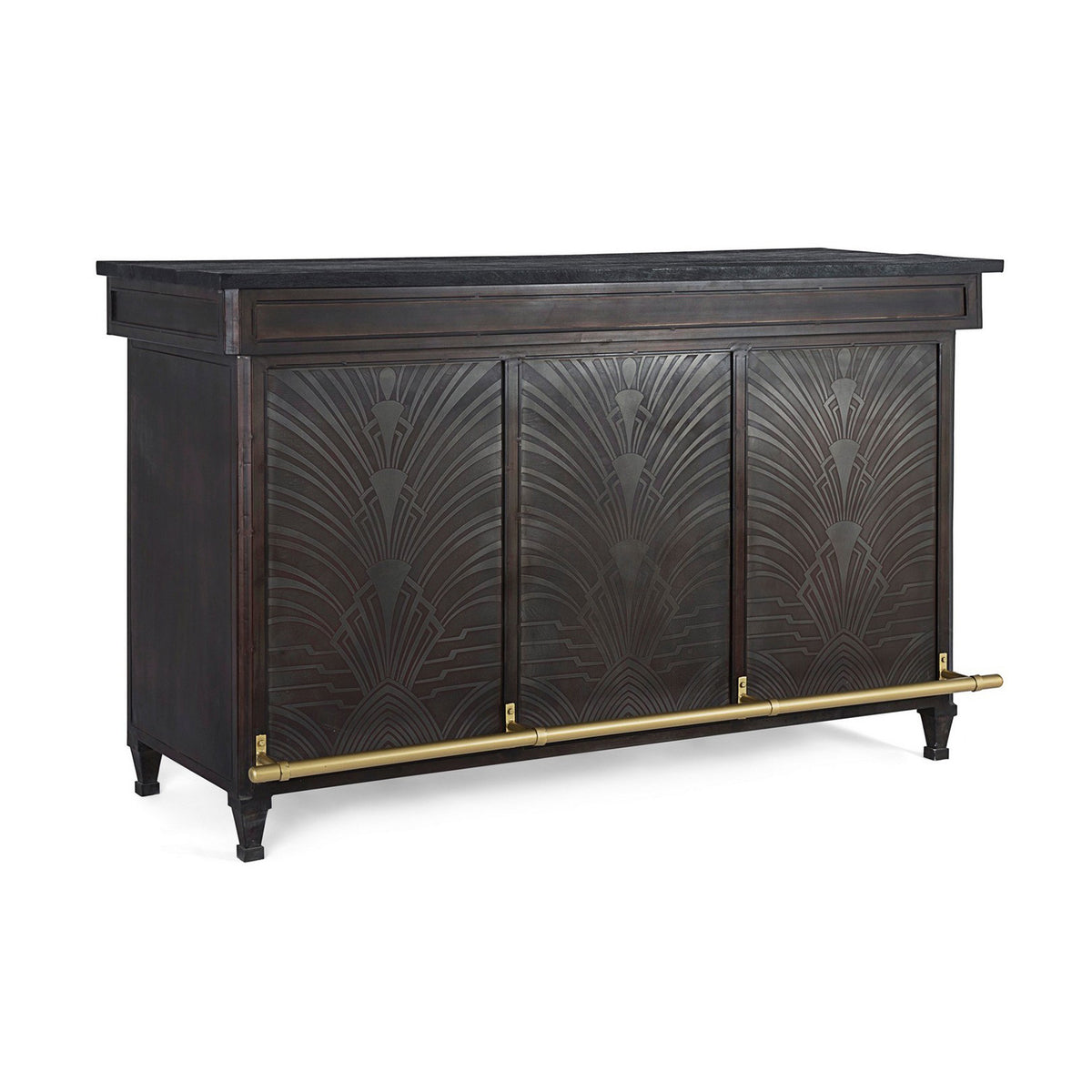 Mobile da Bar "Lanford" con struttura in acciaio, piano in legno di ma ...