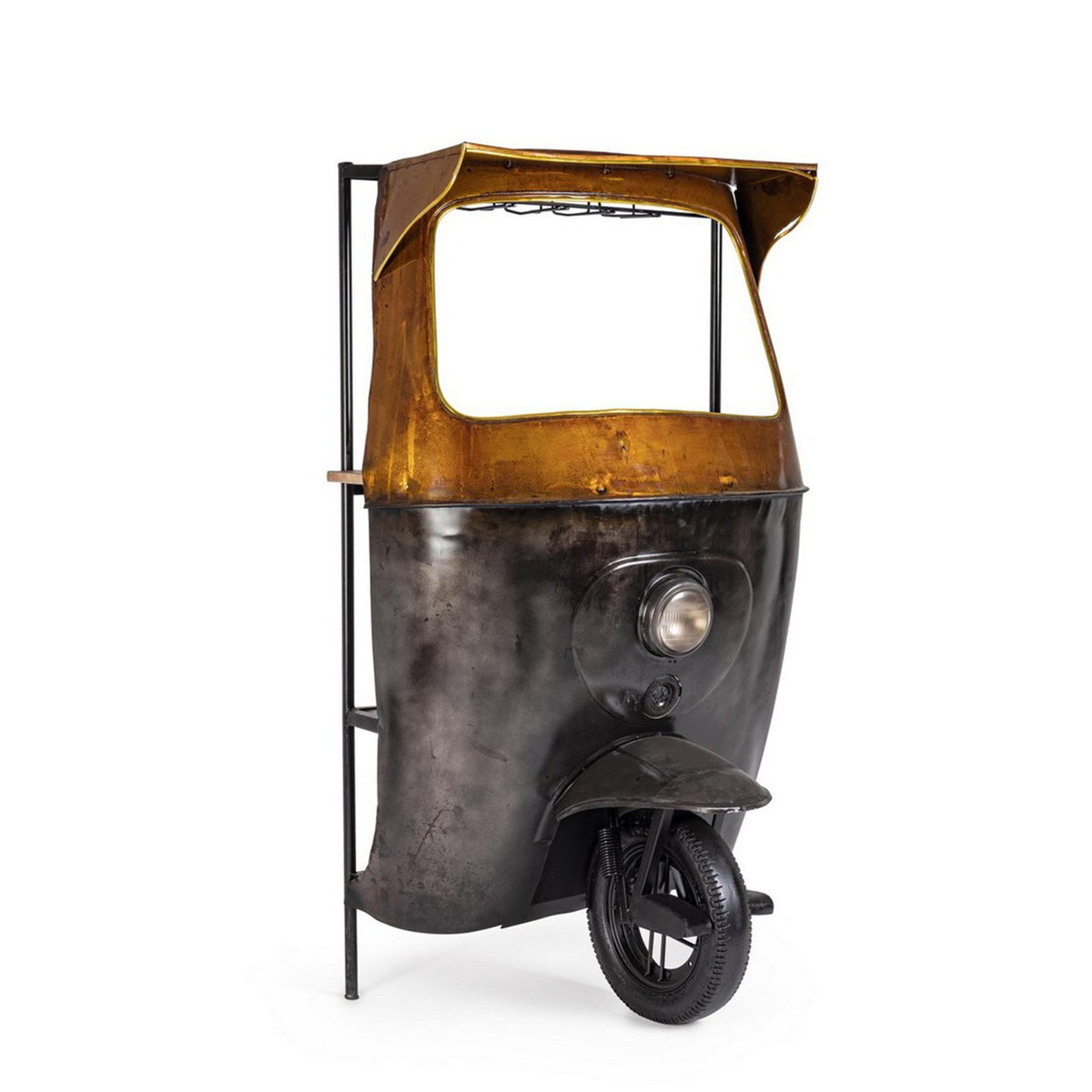 Mobile da bar "Ape" mobile moderno con piano in legno, struttura in ac ...
