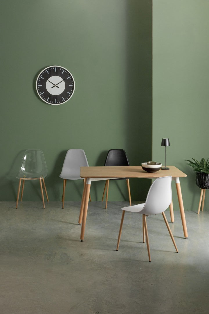 Sedia "Mandy" con gambe in acciaio verniciate effetto legno naturale ...